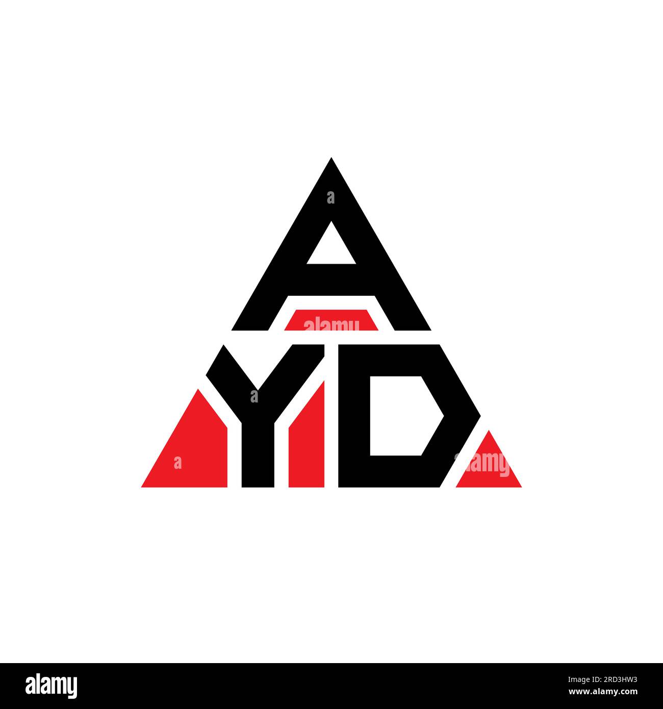 AYD triangle letter logo design with triangle shape. AYD triangle logo ...