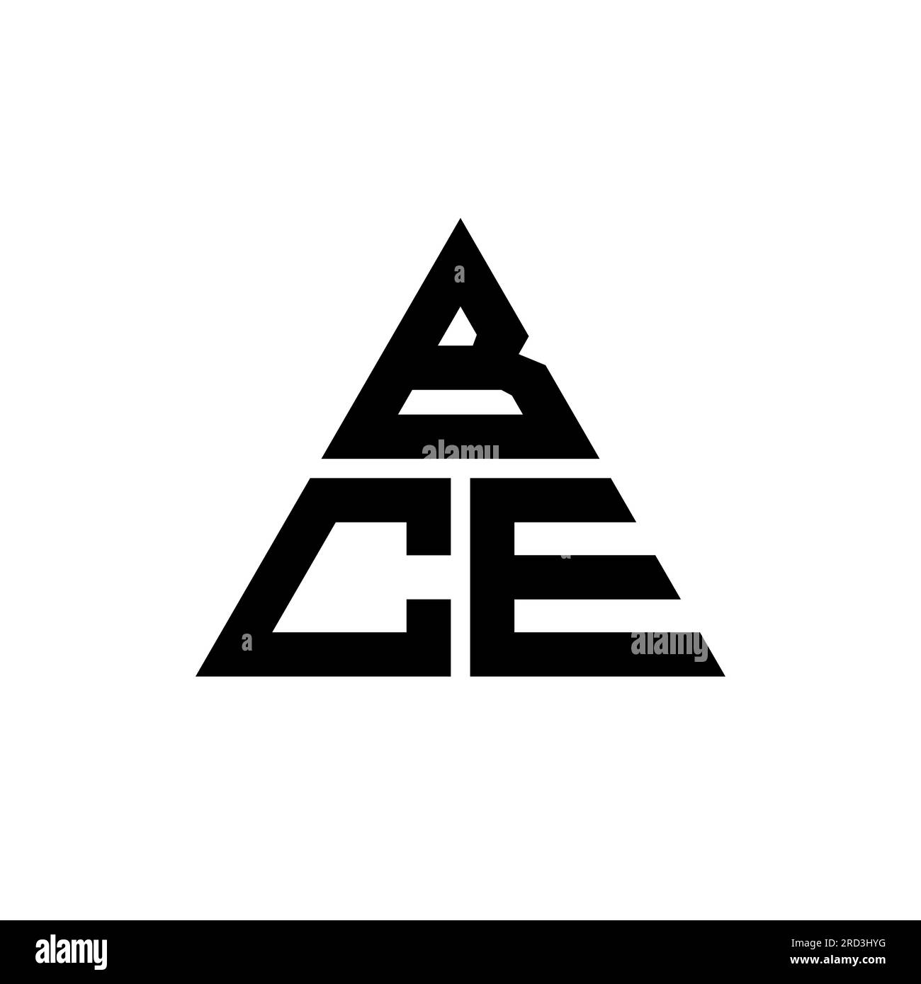 BCE triangle letter logo design with triangle shape. BCE triangle logo ...