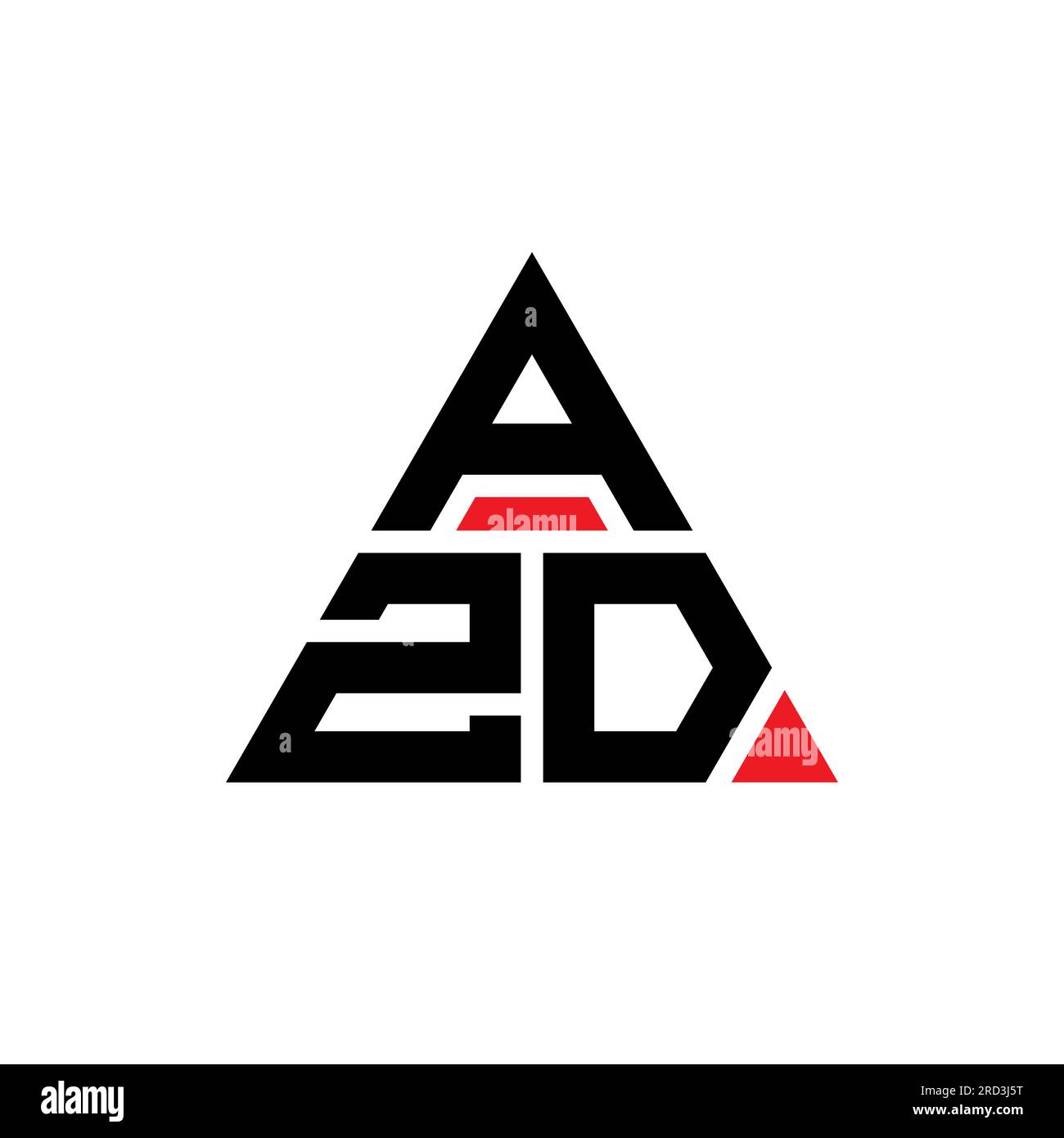 AZD triangle letter logo design with triangle shape. AZD triangle logo ...