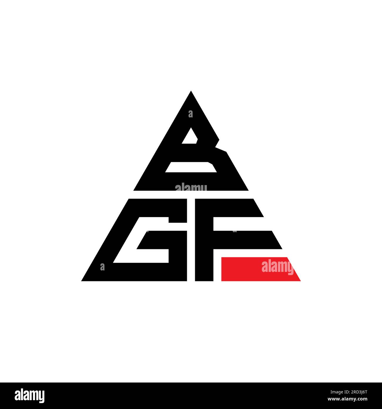 BGF triangle letter logo design with triangle shape. BGF triangle logo design monogram. BGF ...