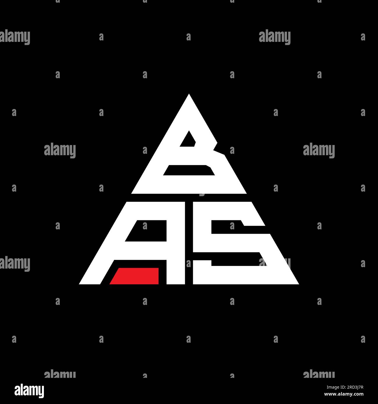 BAS triangle letter logo design with triangle shape. BAS triangle logo ...