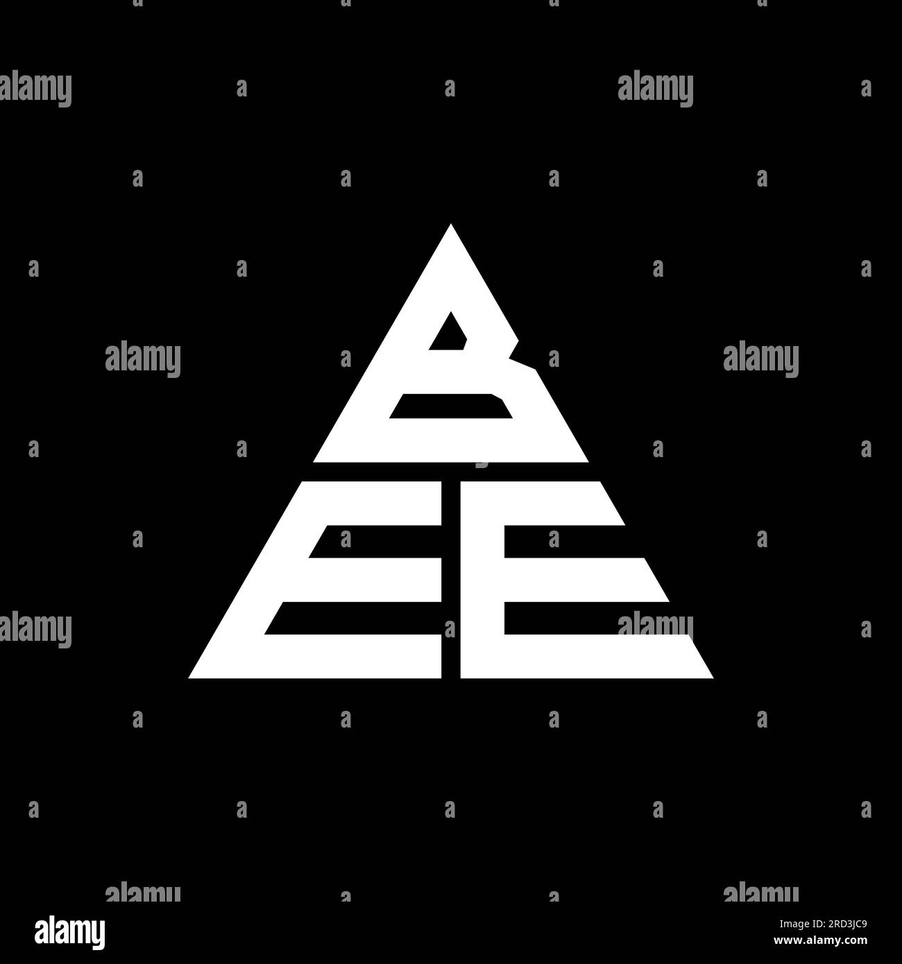 BEE triangle letter logo design with triangle shape. BEE triangle logo ...