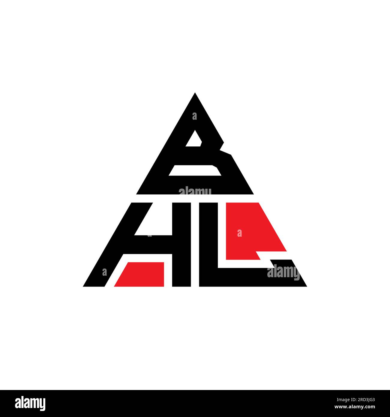 BHL triangle letter logo design with triangle shape. BHL triangle logo ...