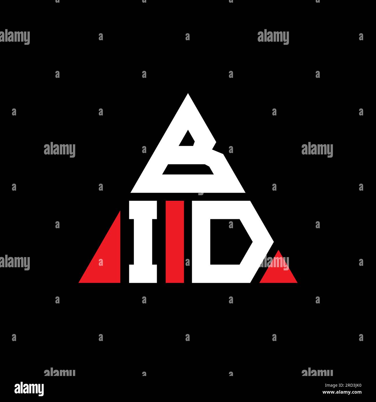 BID triangle letter logo design with triangle shape. BID triangle logo ...