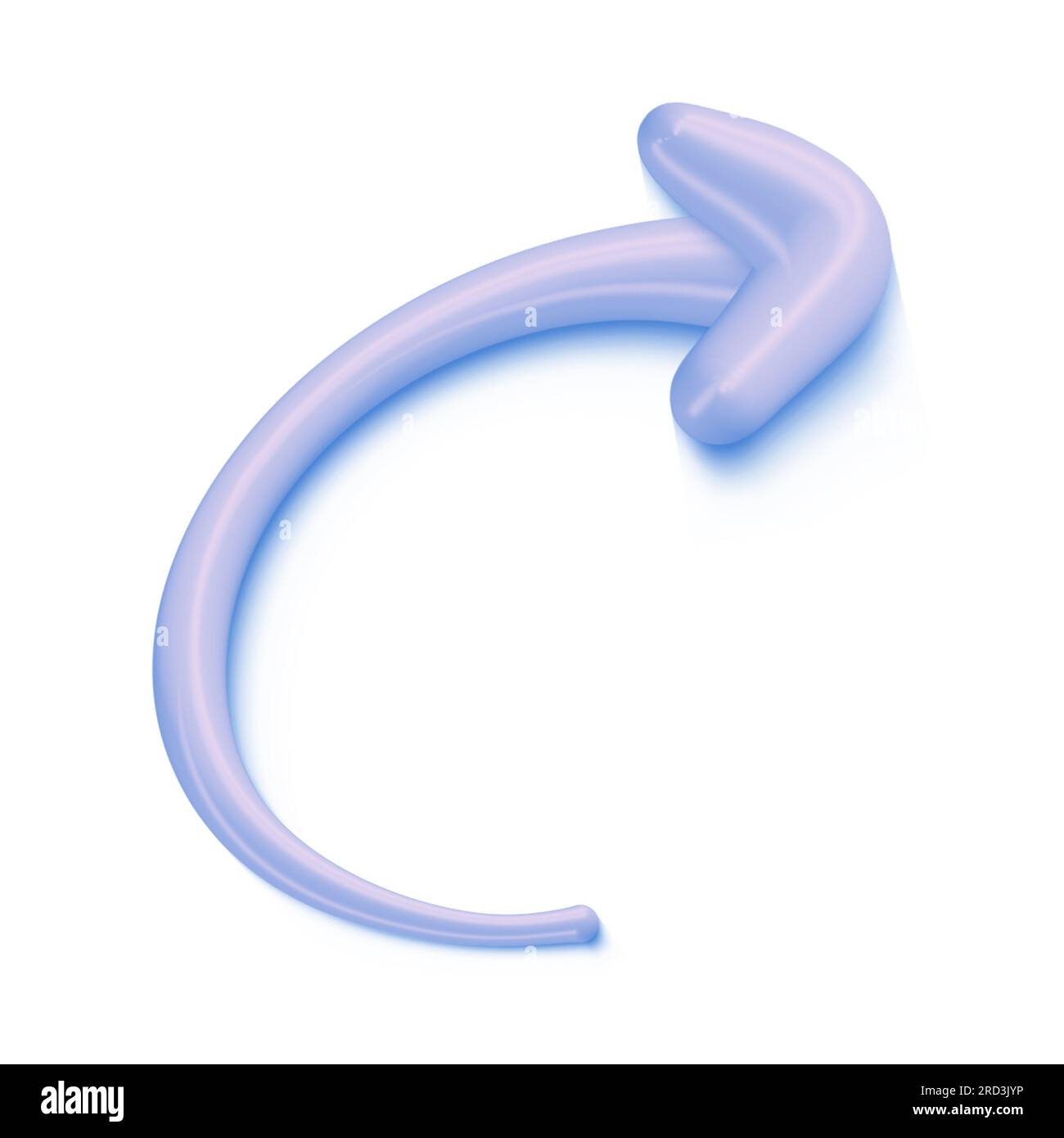 3D arrow round frame pointer icon minimalist style illustration ...