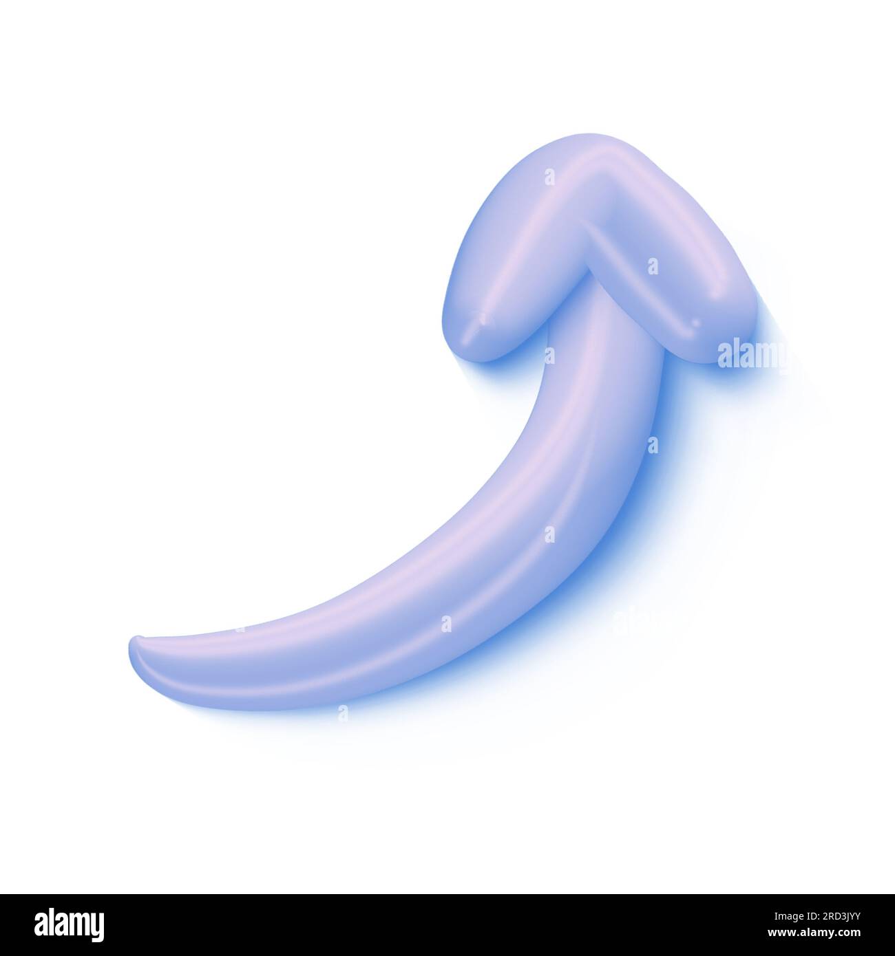 3D arrow up pointer icon minimalist style illustration. isolated on ...