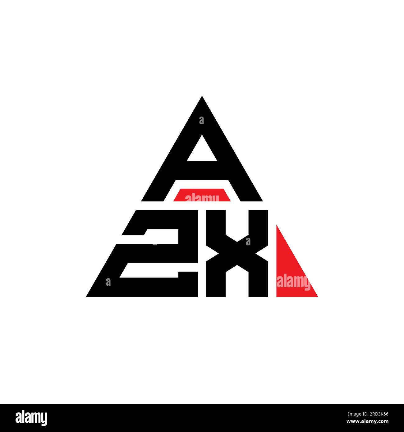 AZX triangle letter logo design with triangle shape. AZX triangle logo design monogram. AZX ...