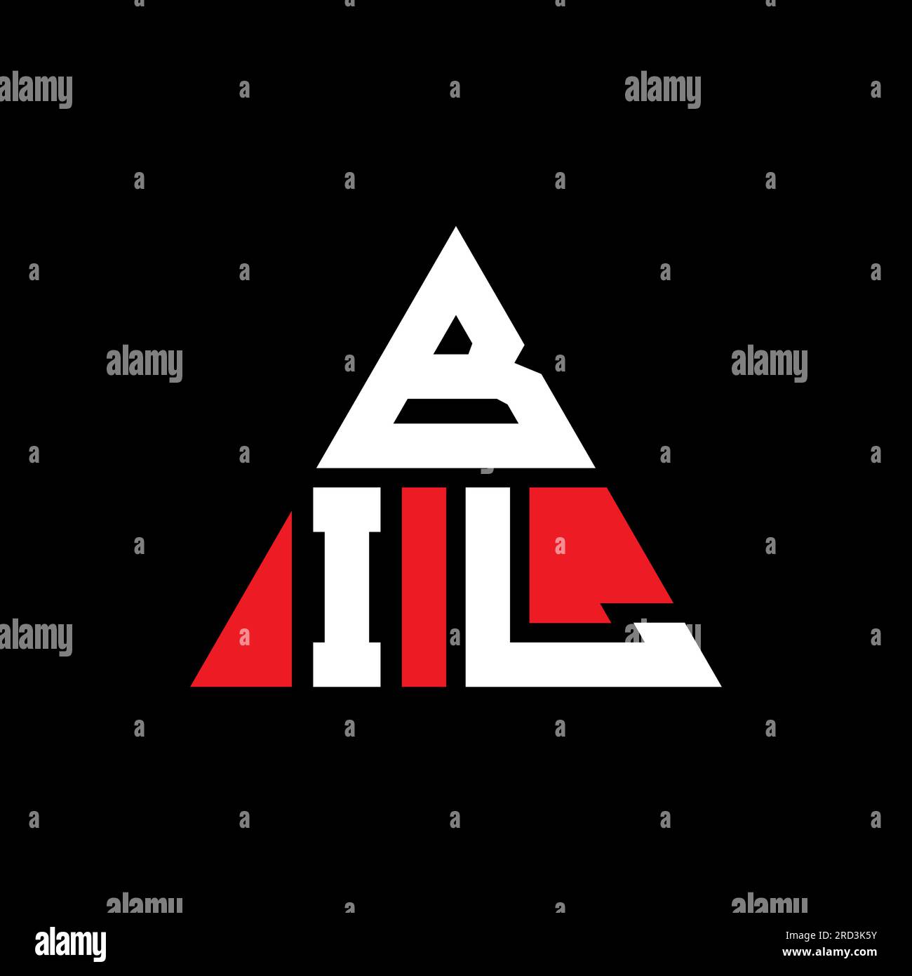 BIL triangle letter logo design with triangle shape. BIL triangle logo ...