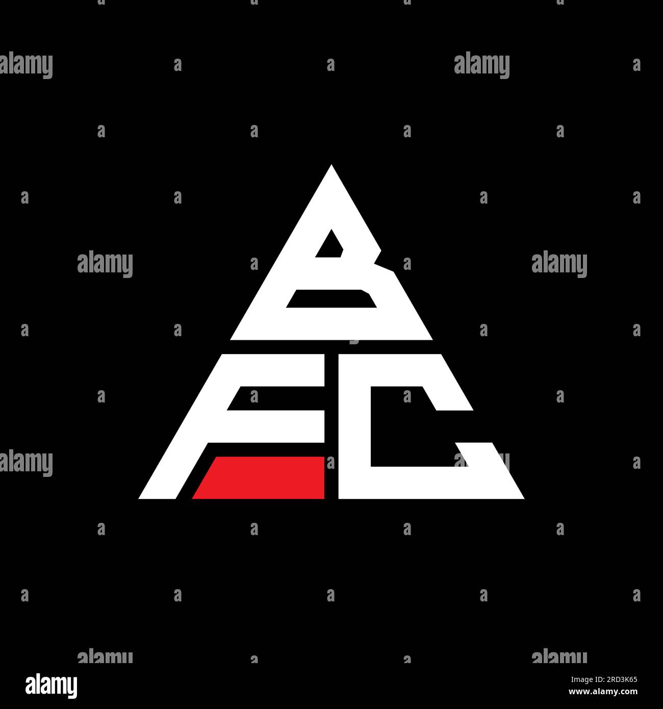 BFC triangle letter logo design with triangle shape. BFC triangle logo ...
