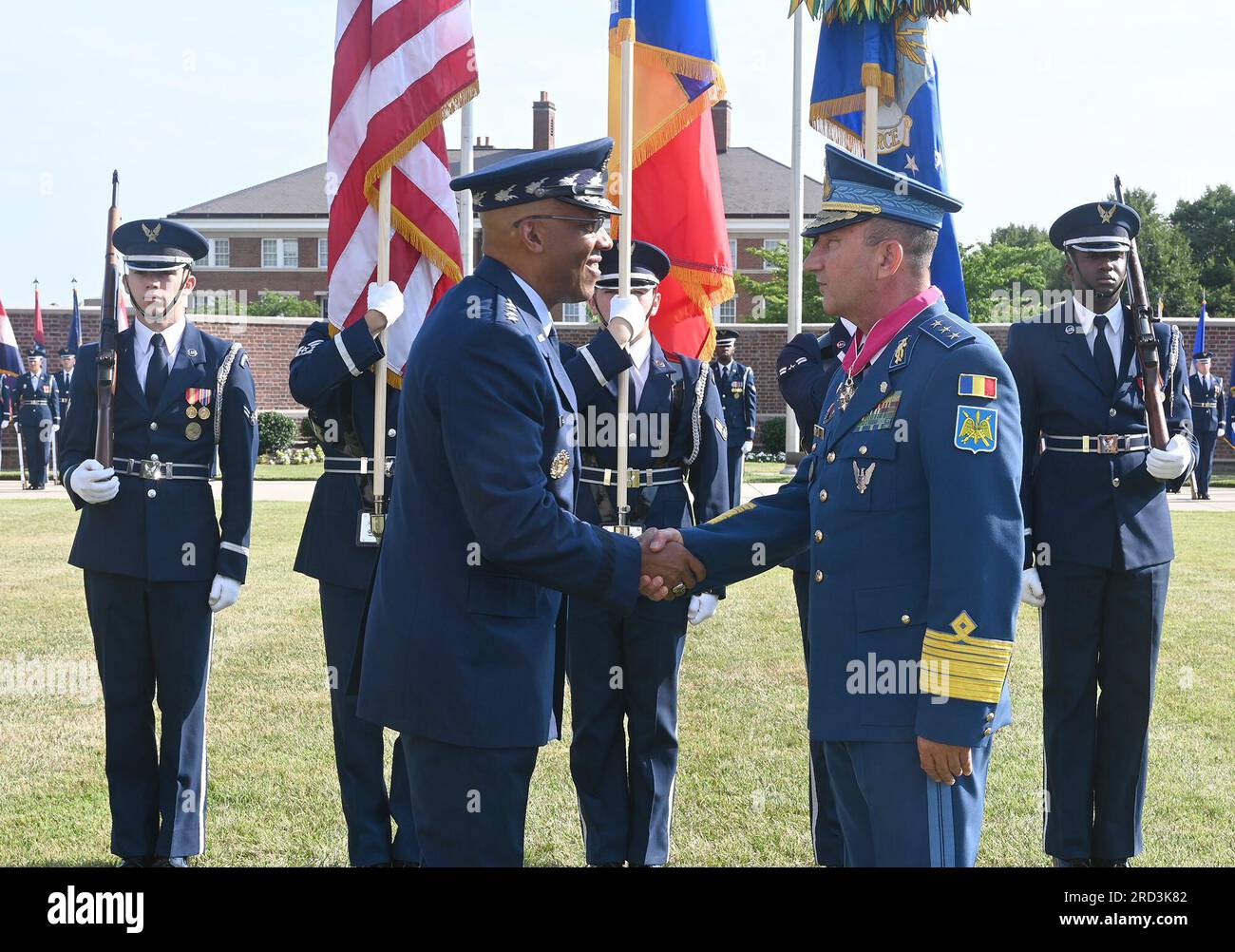Air Force Chief of Staff Gen. CQ Brown, Jr. presents the Legion of ...