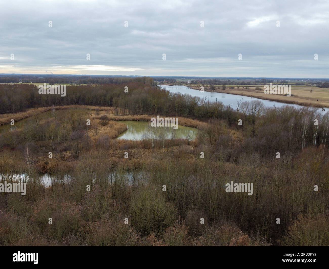 Danube river with beautiful untouched water landscape in Bavaria Stock ...