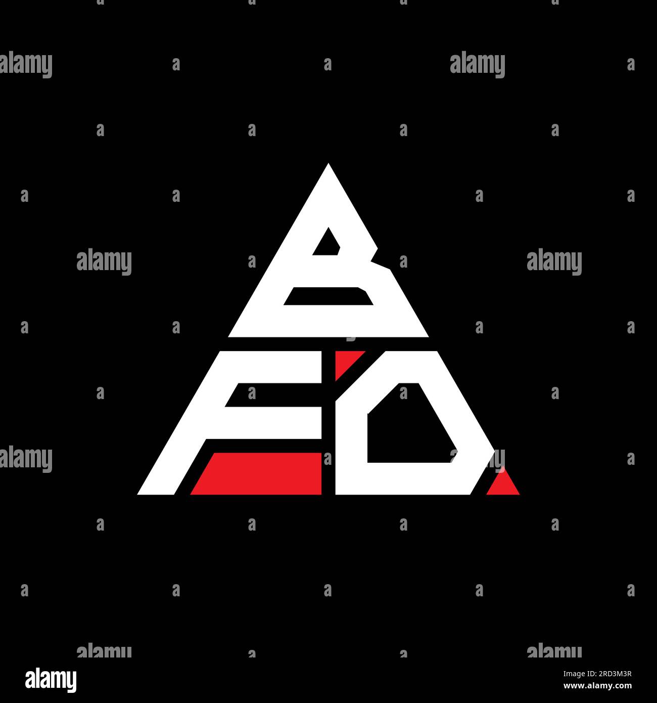 BFO triangle letter logo design with triangle shape. BFO triangle logo ...