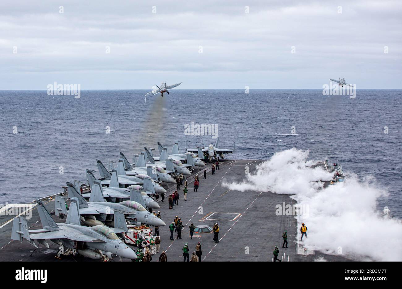 230627-N-DU622-1023 PACIFIC OCEAN (June 27, 2023) Two F/A-18F Super ...