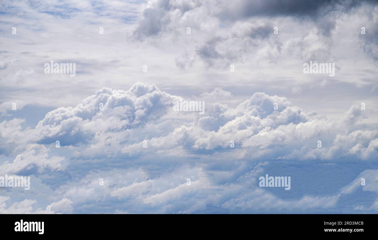 Stratuscumolus in blue white like the Bavarian sky with clouds Stock ...