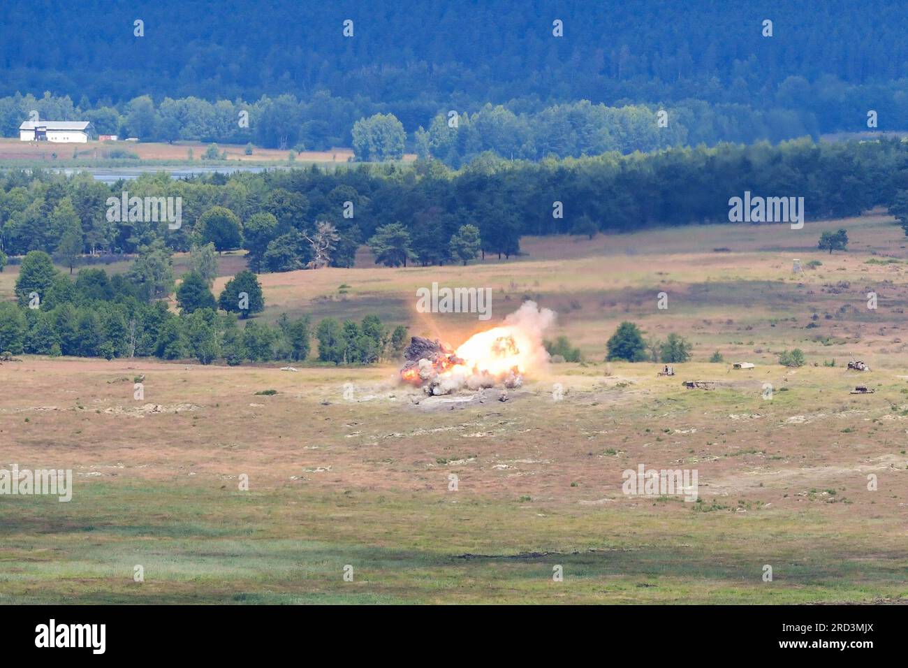 A Mark 84 bomb, dropped by U.S. Air Force F-15E Strike Eagle crew ...