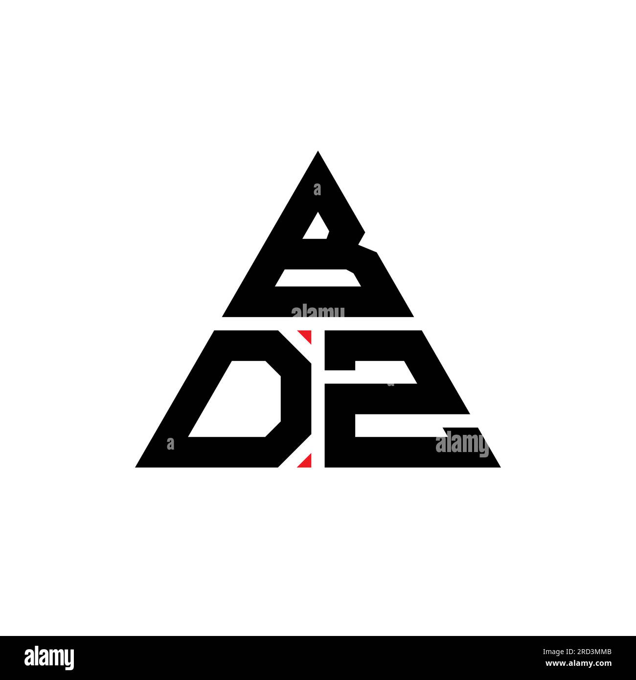 BDZ triangle letter logo design with triangle shape. BDZ triangle logo ...