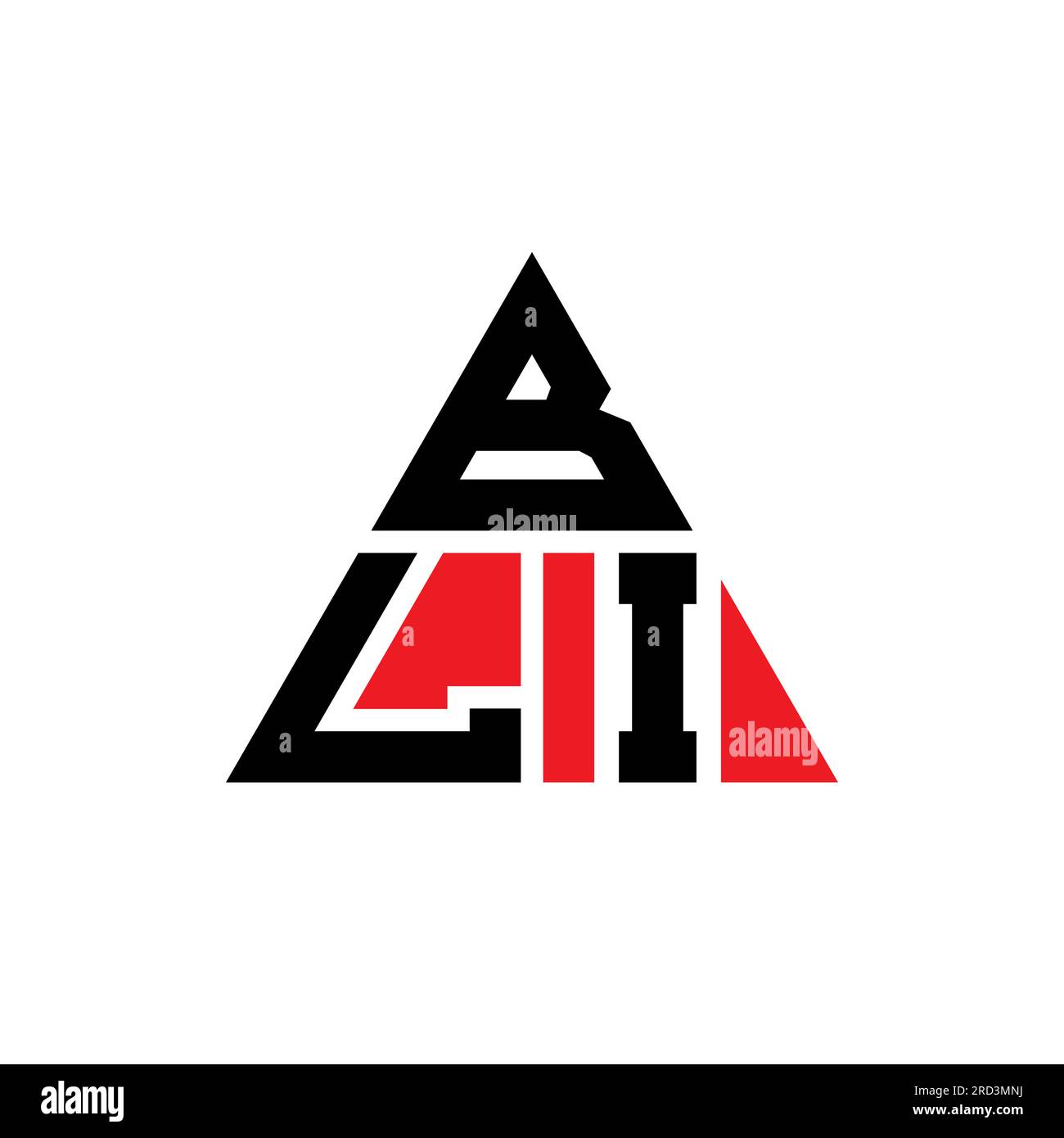 BLI triangle letter logo design with triangle shape. BLI triangle logo ...