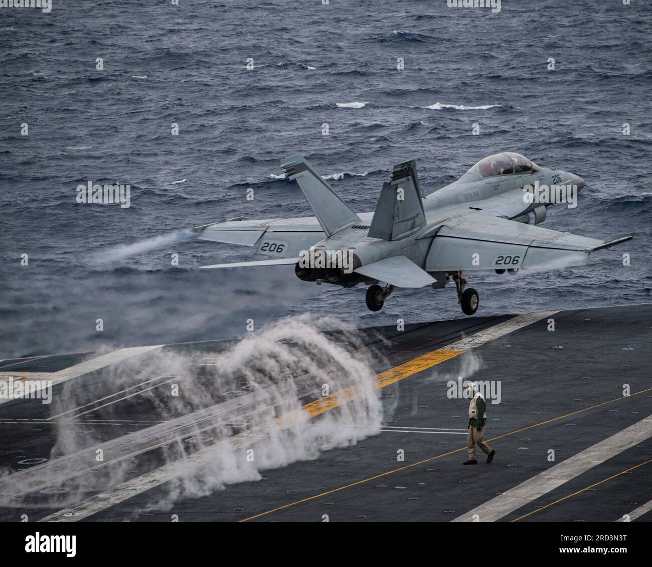 230627-N-MH015-1275 PACIFIC OCEAN (June 27, 2023) An F/A-18F Super Hornet from the “Mighty ...