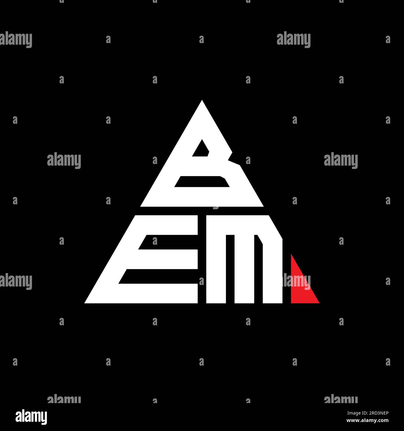 BEM triangle letter logo design with triangle shape. BEM triangle logo ...