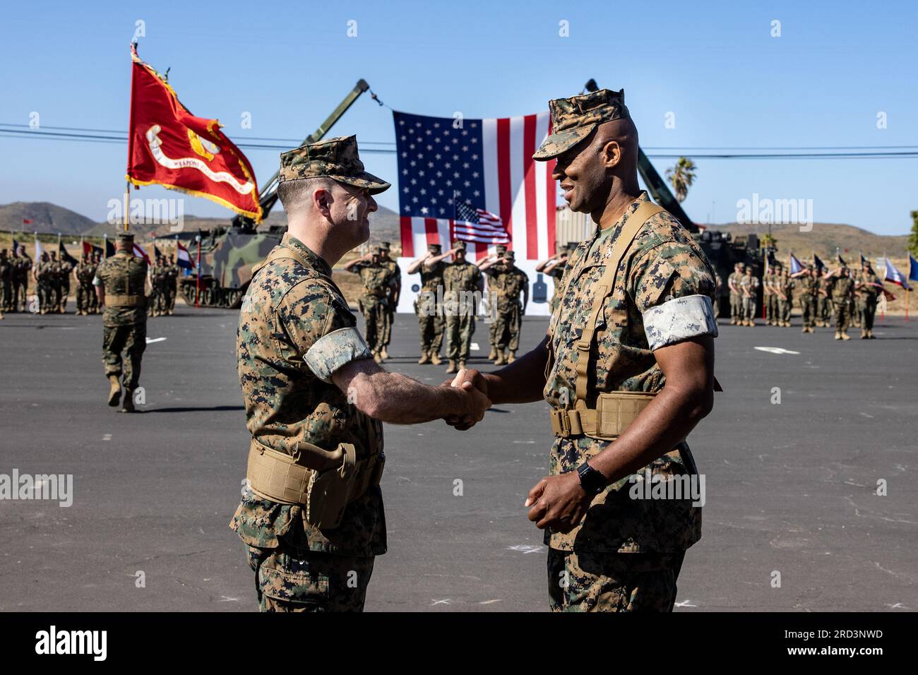 U.S. Marine Corps Col. Christopher McGuire, incomming Comanding Officer ...