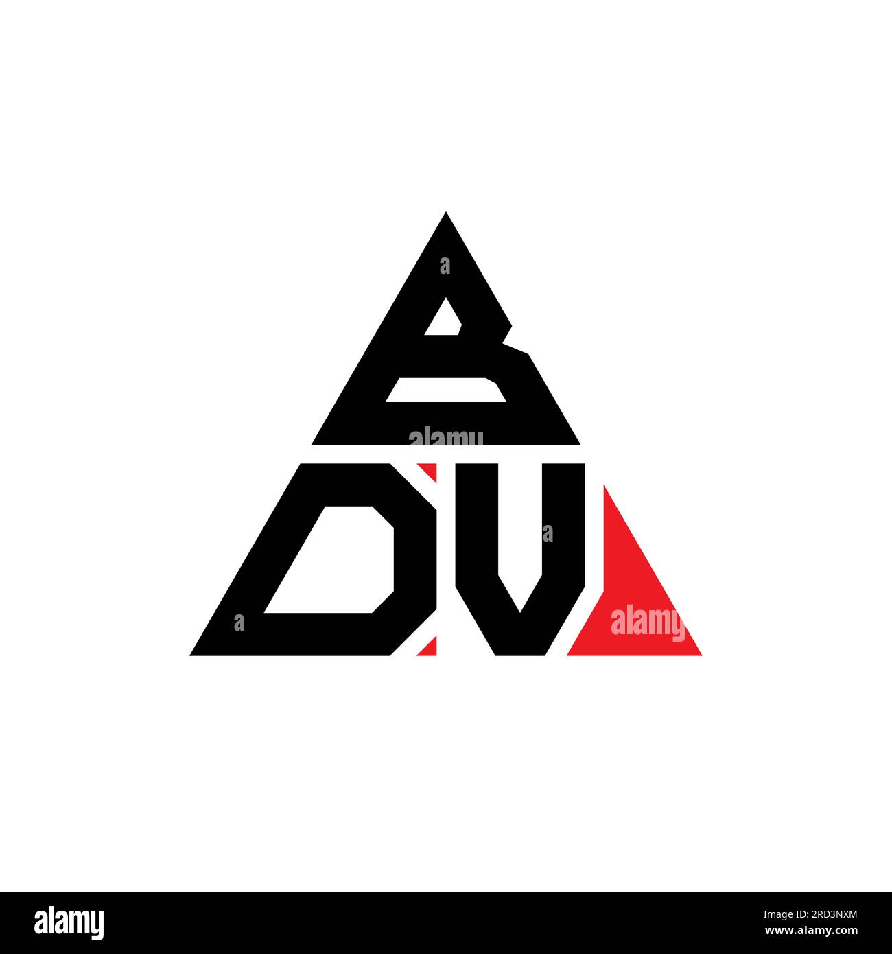 BDV triangle letter logo design with triangle shape. BDV triangle logo ...