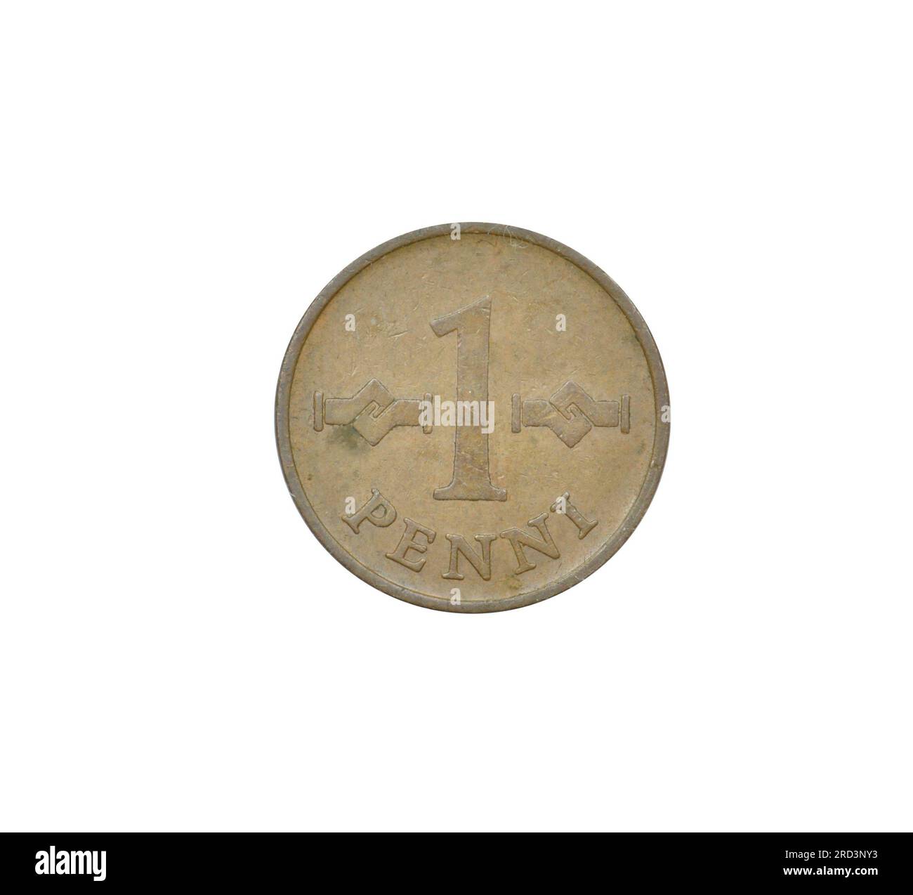 One Penni coin made by Finland, that shows Numeral value Stock Photo ...