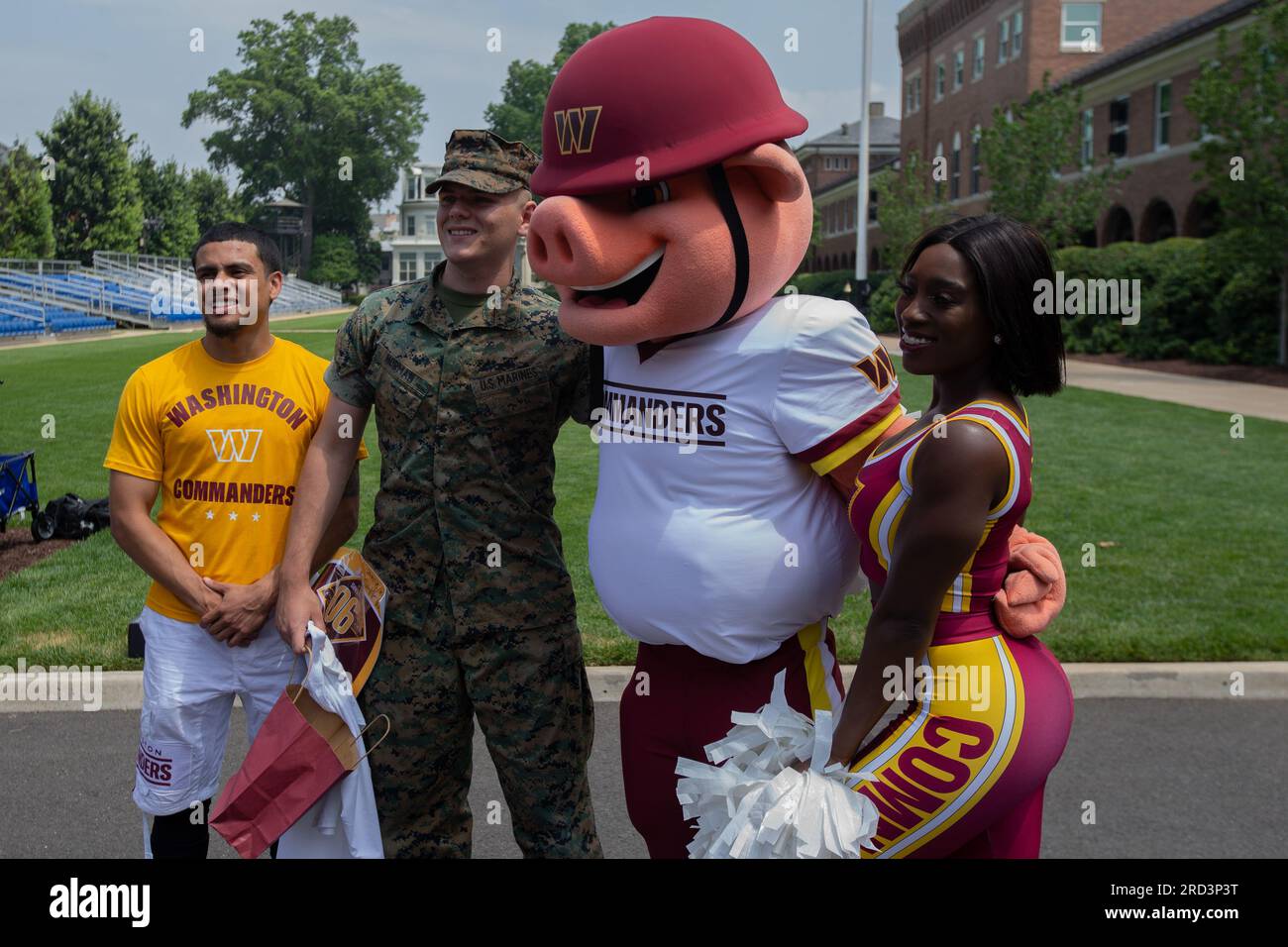 Lance Cpl. Dalton D. Norman, Guard Company, poses for a photo with the ...