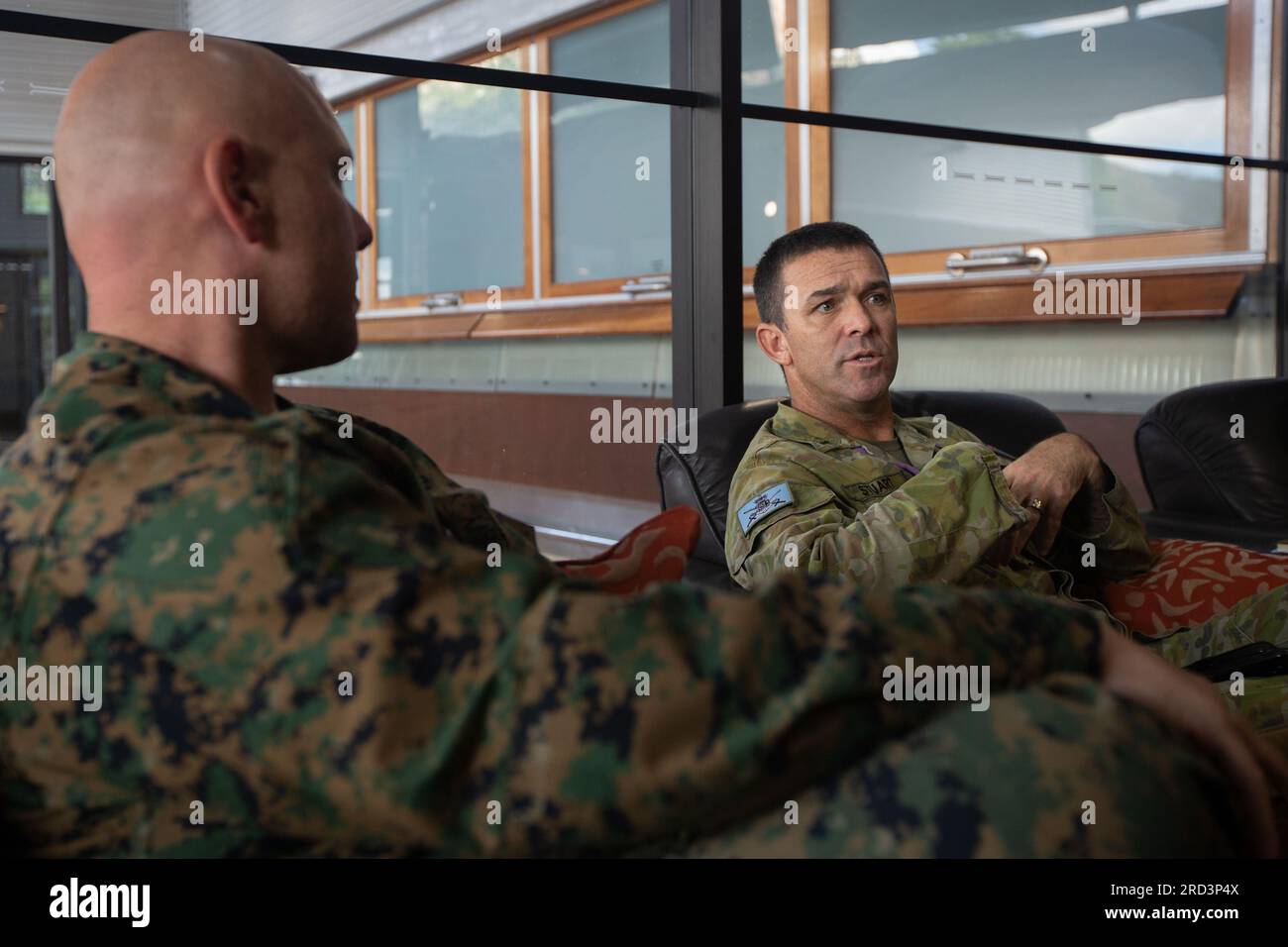 U.S. Navy Petty Officer 1st Class Leonard Rader III, left, religious ...
