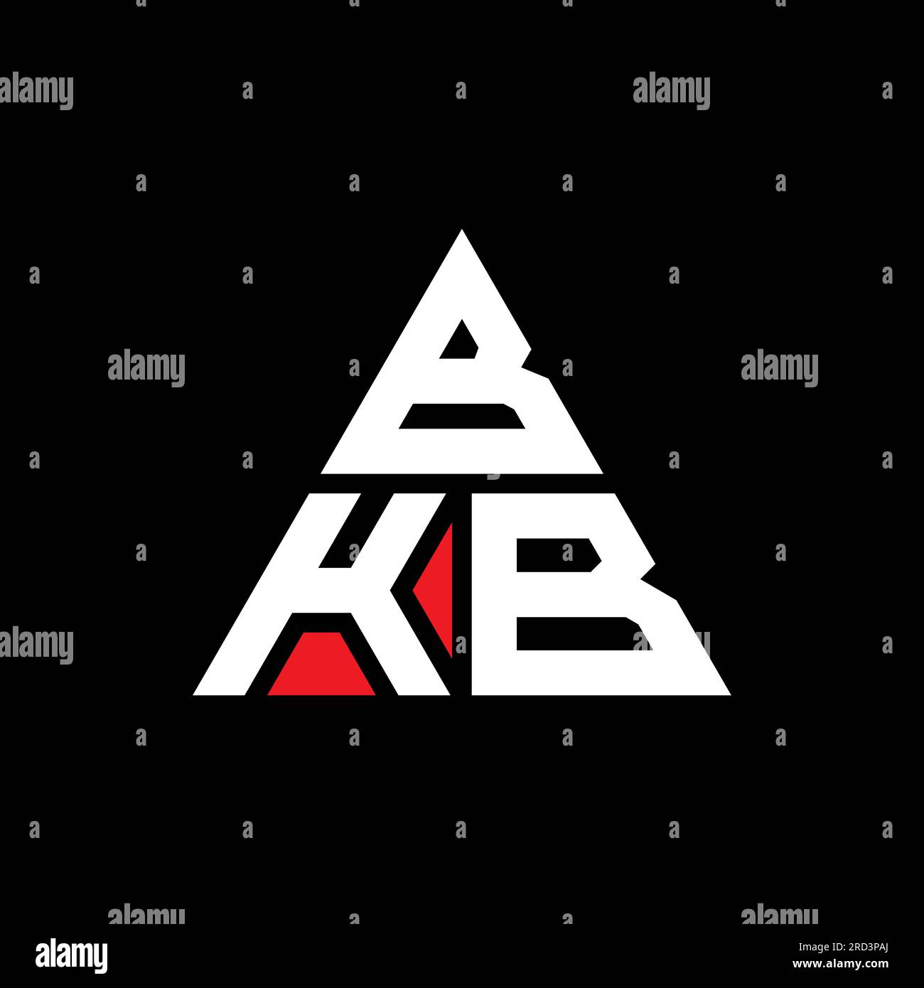 BKB triangle letter logo design with triangle shape. BKB triangle logo ...