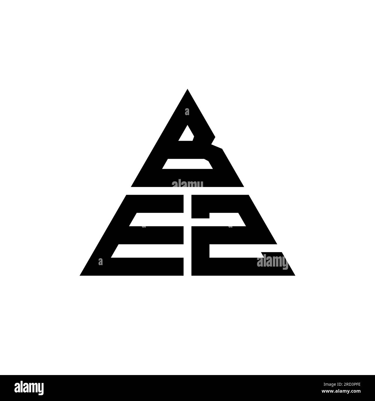 BEZ triangle letter logo design with triangle shape. BEZ triangle logo ...