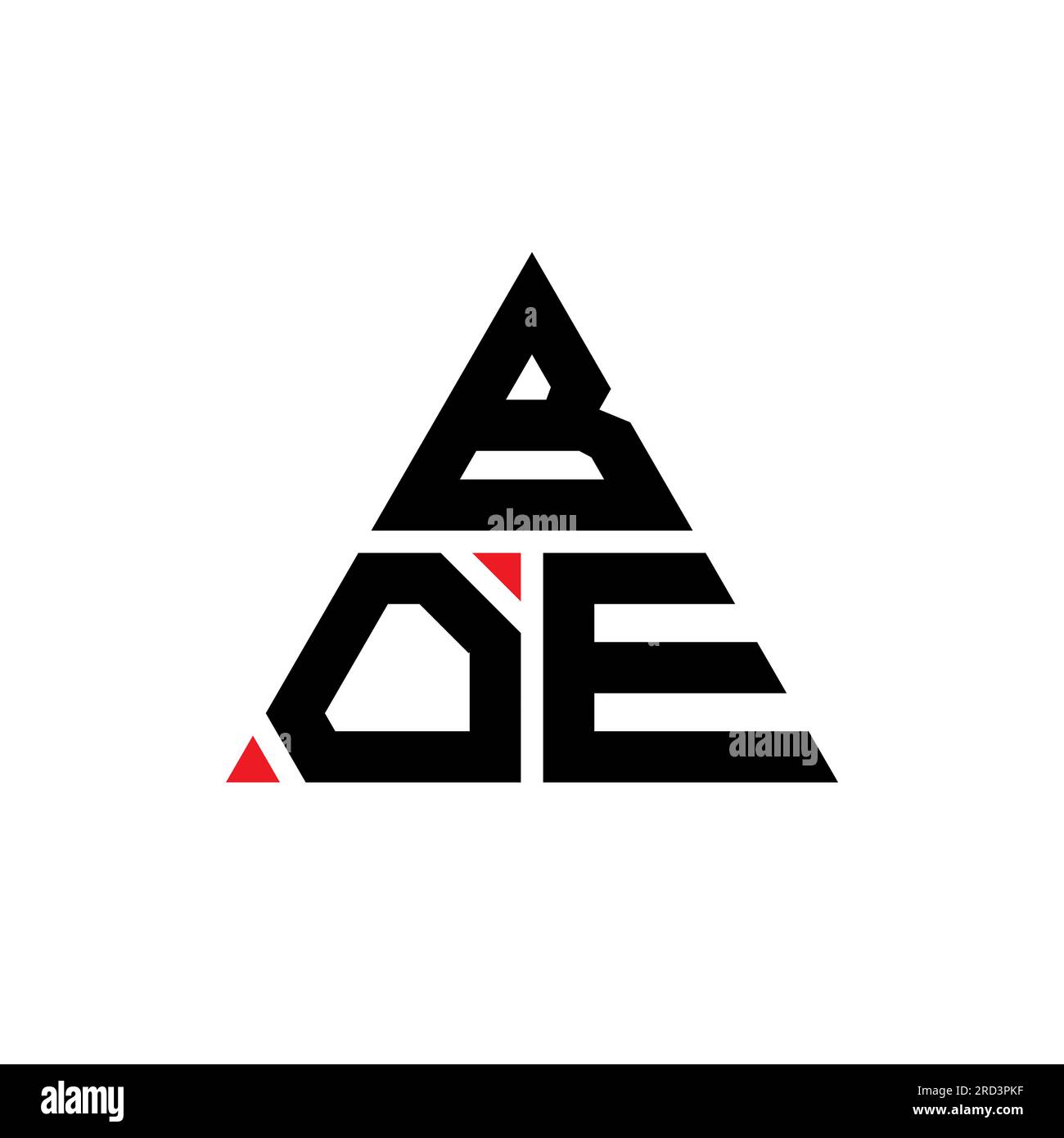 BOE triangle letter logo design with triangle shape. BOE triangle logo ...