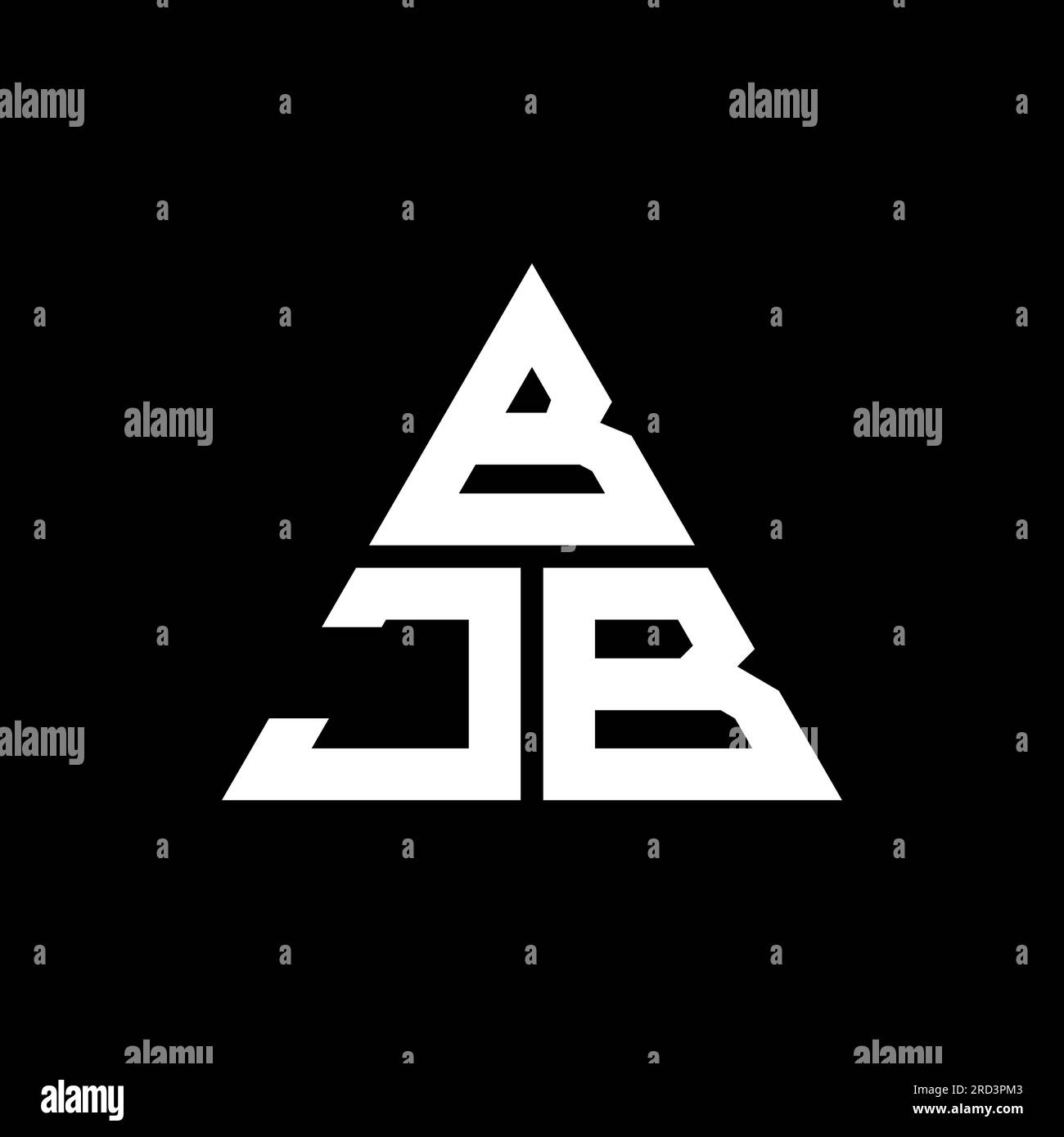 BJB triangle letter logo design with triangle shape. BJB triangle logo ...