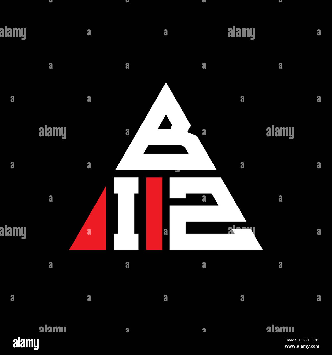 BIZ triangle letter logo design with triangle shape. BIZ triangle logo ...