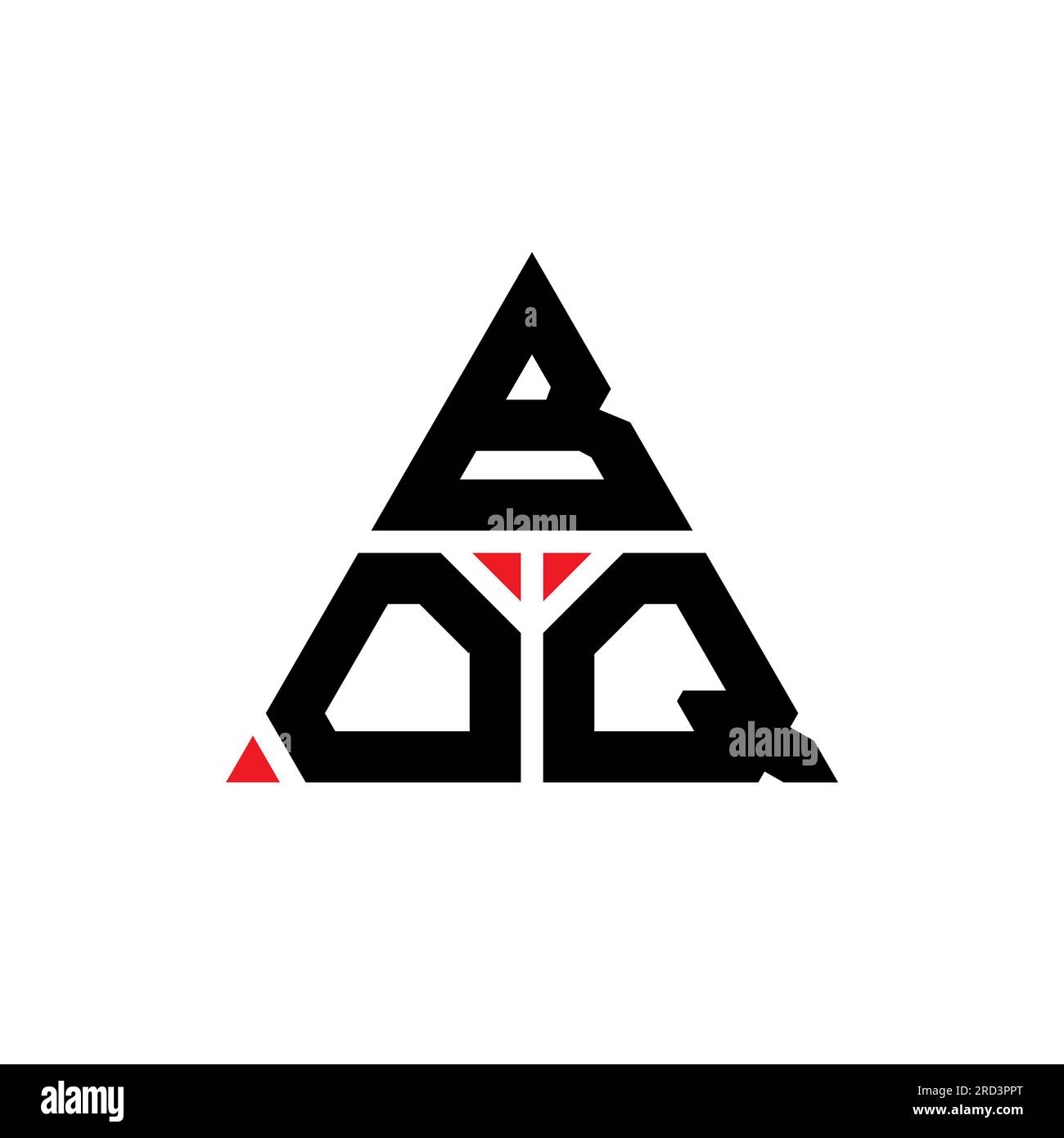 BOQ triangle letter logo design with triangle shape. BOQ triangle logo ...