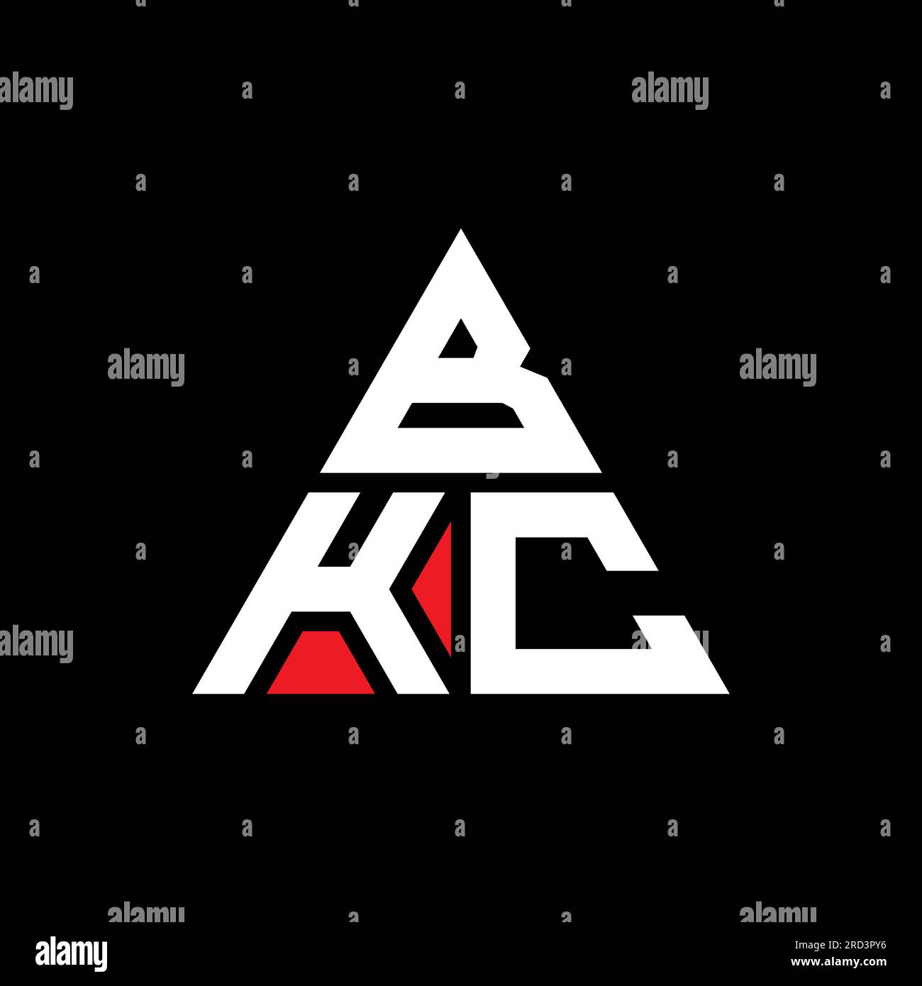BKC triangle letter logo design with triangle shape. BKC triangle logo ...