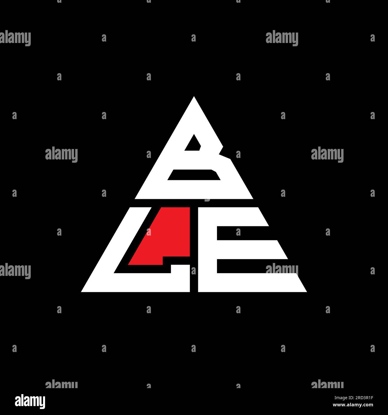 BLE triangle letter logo design with triangle shape. BLE triangle logo ...