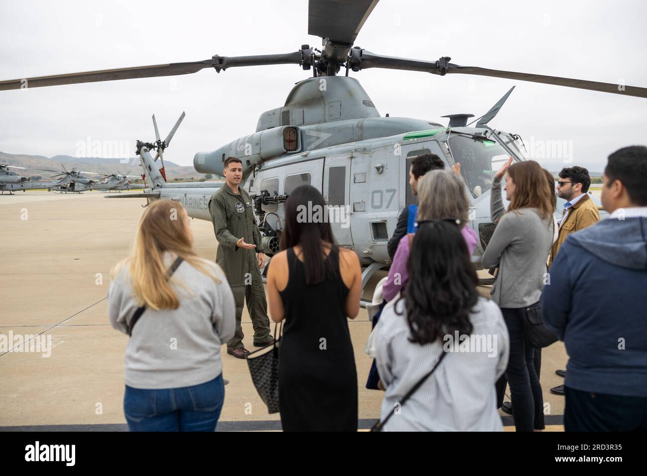 U.S. Marine Corps Capt. Nathan Dolan, a UH-1Y Venom pilot with Marine Light Attack Helicopter ...