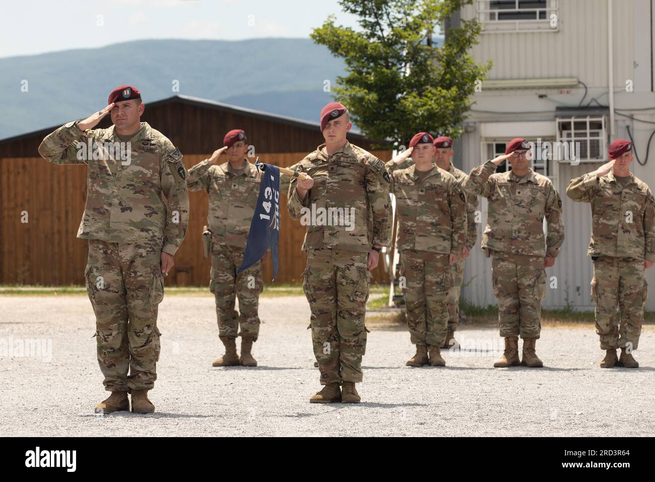 Members of the 1st Battalion, 143rd Infantry Regiment (Airborne ...