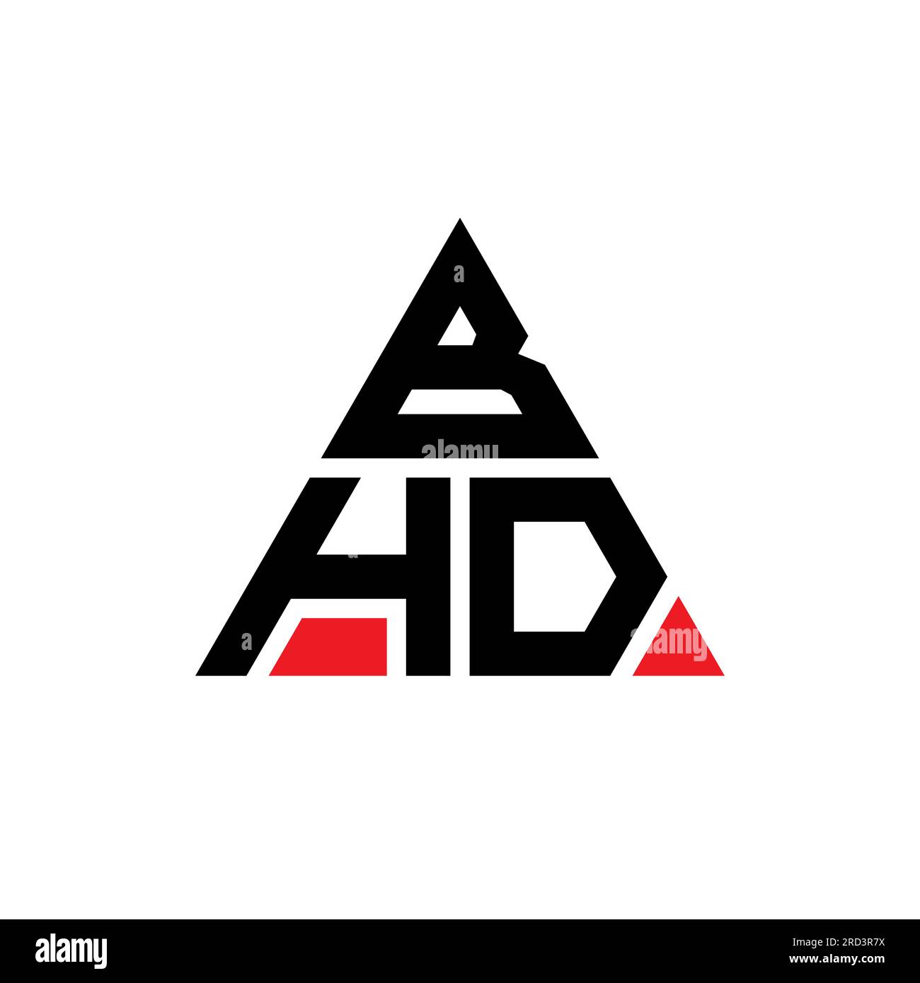 BHD triangle letter logo design with triangle shape. BHD triangle logo ...