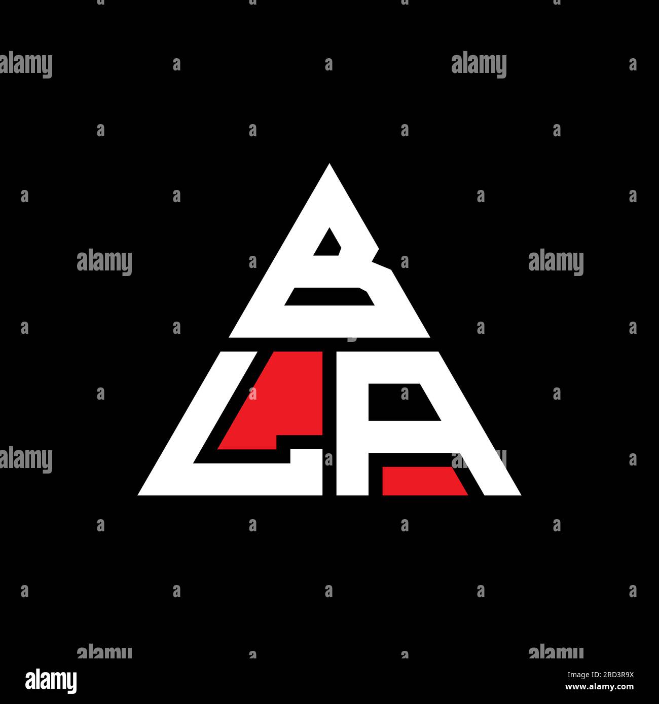 BLA triangle letter logo design with triangle shape. BLA triangle logo ...