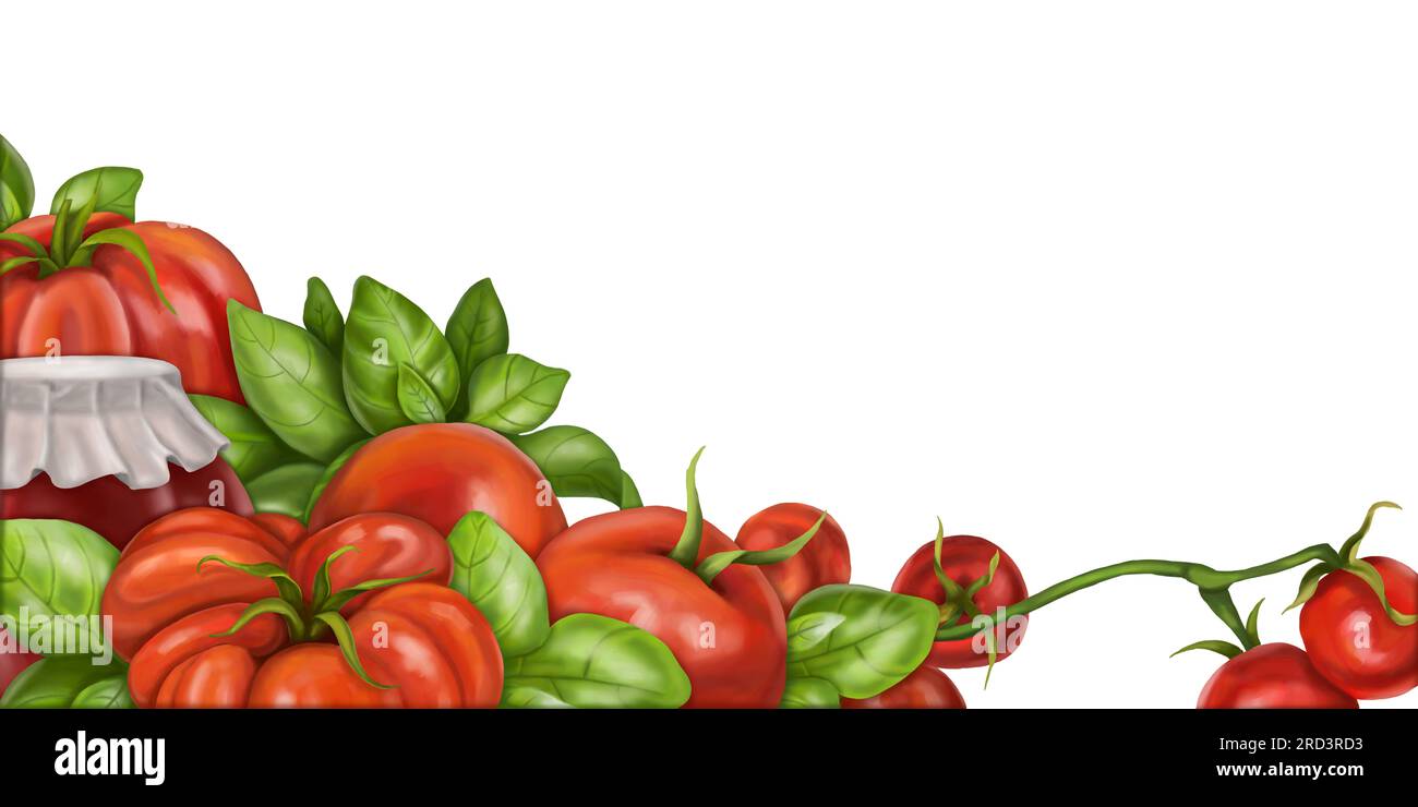 Tomato Branch Border Clip Art