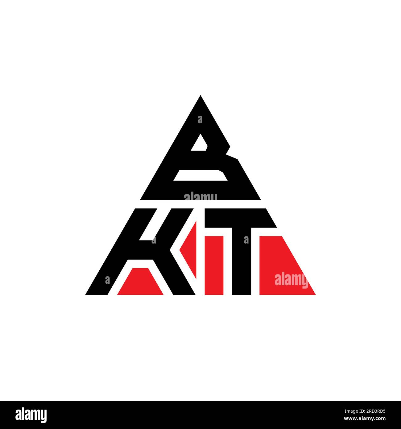 BKT triangle letter logo design with triangle shape. BKT triangle logo ...