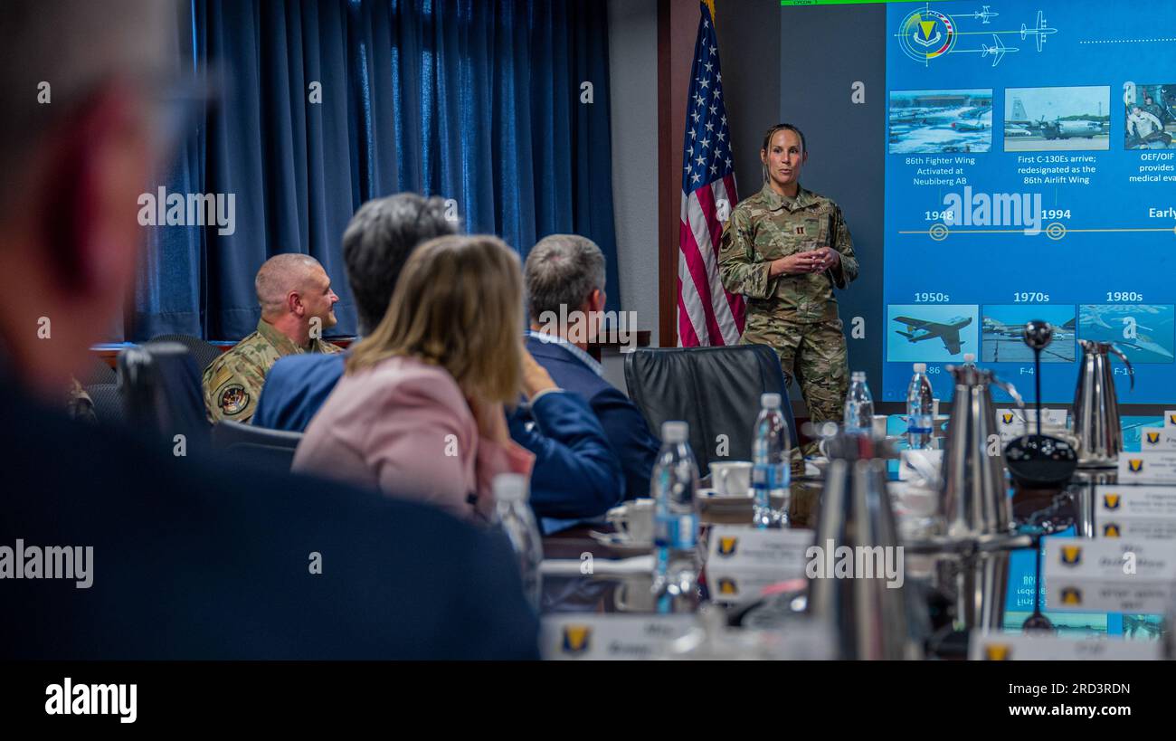 U.S. Air Force Capt. Stefanie Simon, 86th Airlift Wing executive ...