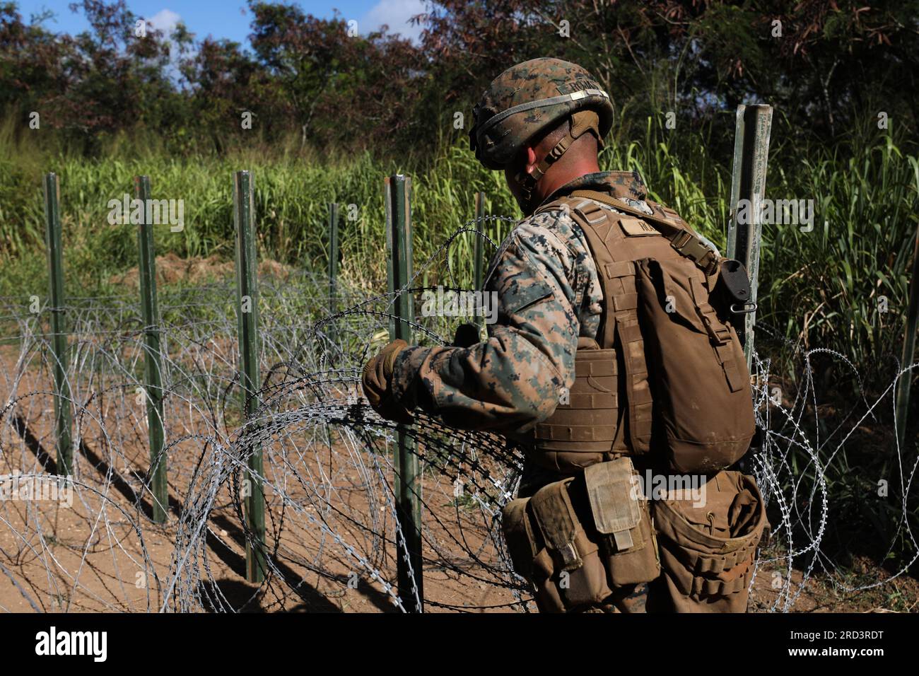 U.S. Marine Corps Cpl. Davis Rojas, a combat engineer with Marine Wing ...