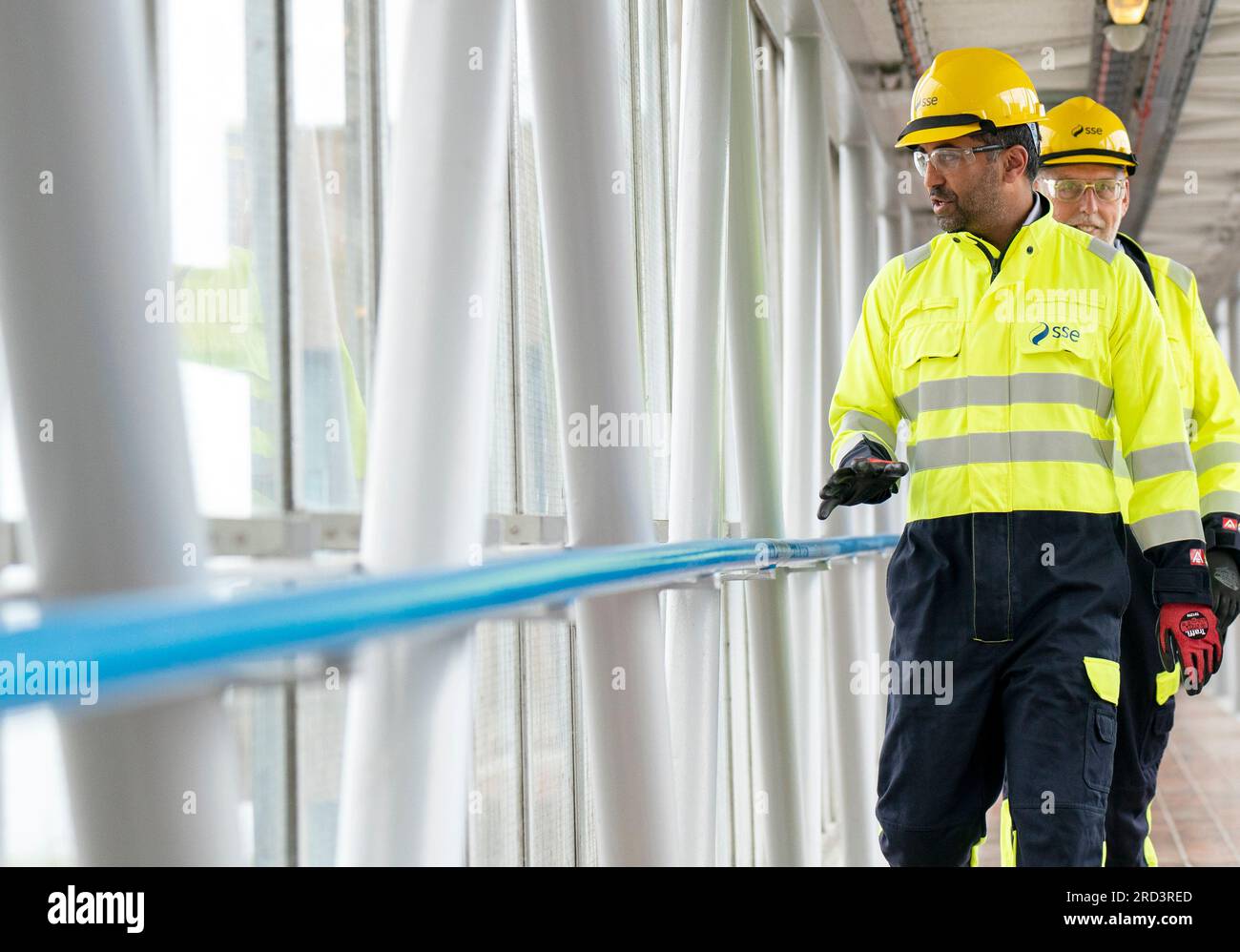 First Minister Humza Yousaf during his tour of Peterhead Power Station ...