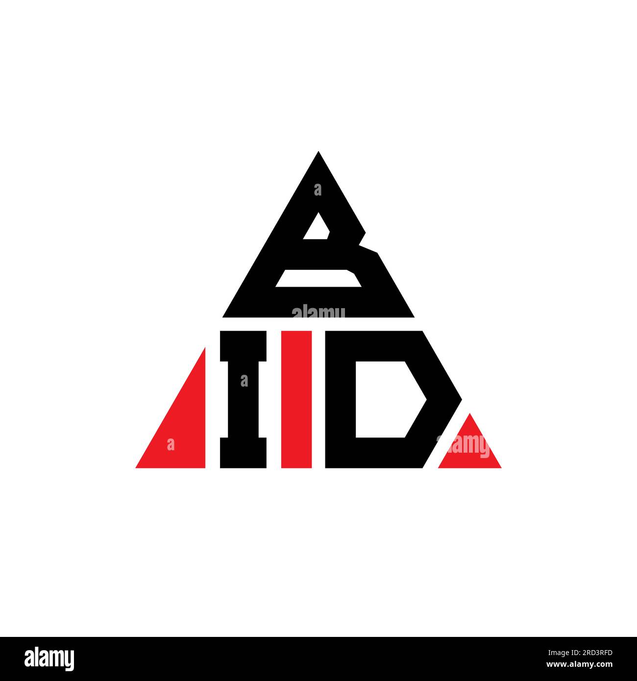 BID triangle letter logo design with triangle shape. BID triangle logo ...