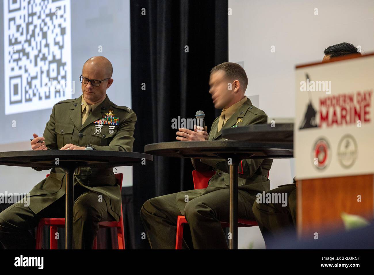 Marine Raiders with Marine Forces Special Operations Command, discuss ...