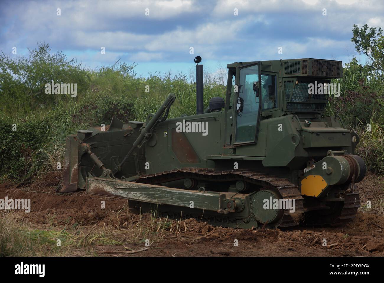 A U.S. Marine Corps combat engineer with Marine Wing Support Squadron ...