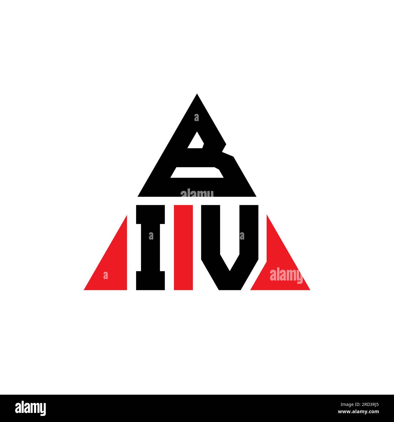 BIV triangle letter logo design with triangle shape. BIV triangle logo ...