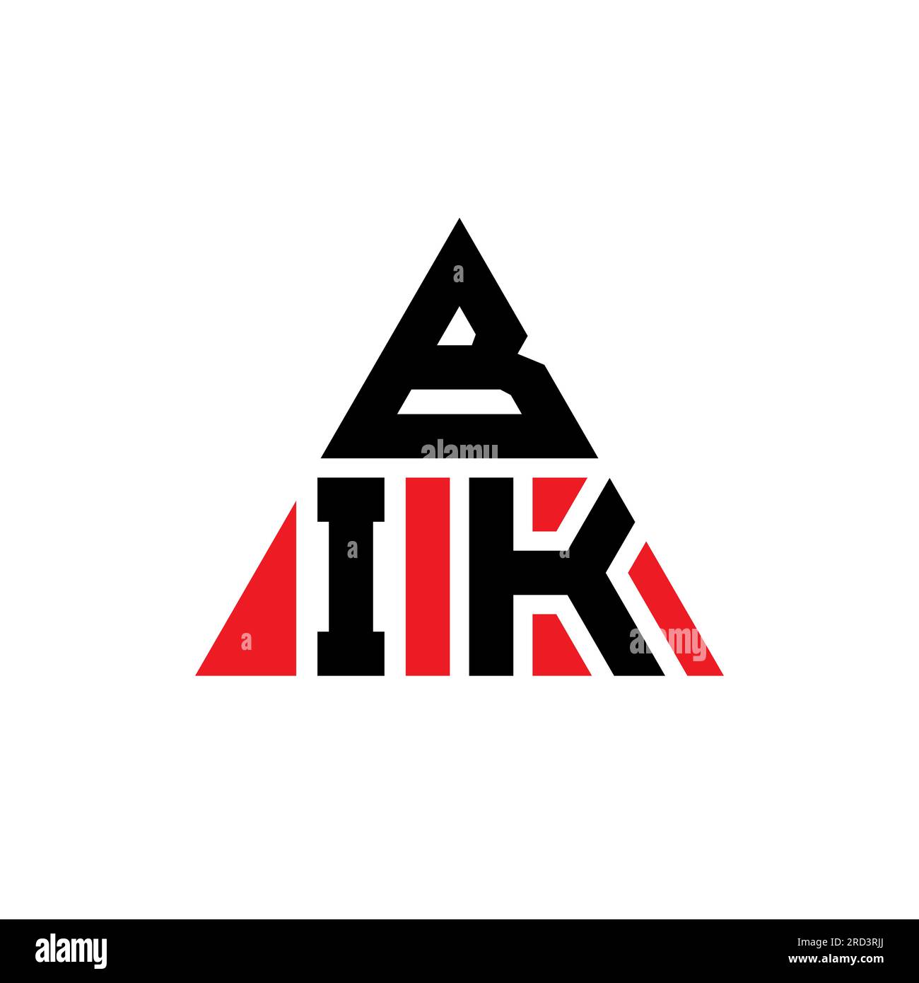 BIK triangle letter logo design with triangle shape. BIK triangle logo ...